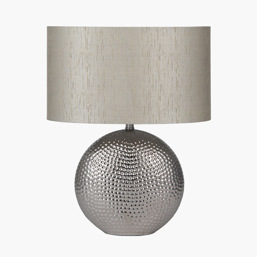 Pacific Lifestyle Limited - Mabel Silver Dot Textured Ceramic Table Lamp