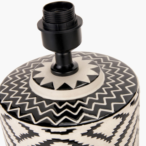 Pacific Lifestyle Limited - Chirala Black and White Ikat Ceramic Table ...