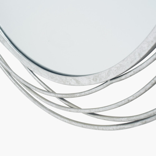 Pacific Lifestyle Limited - Antique Silver Metal Swirl Round Wall Mirror