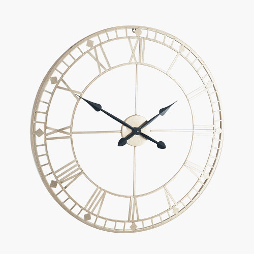 Pacific Lifestyle Limited - Antique Gold Metal Round Wall Clock Large