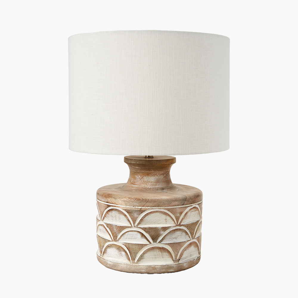 Pacific Lifestyle Limited - Kingsbury White Wash Large Carved Wood ...