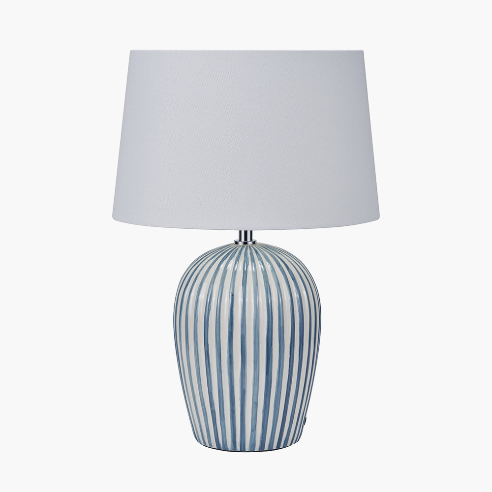 Pacific Lifestyle Limited - Cannes Blue and White Stripe Ceramic Table Lamp