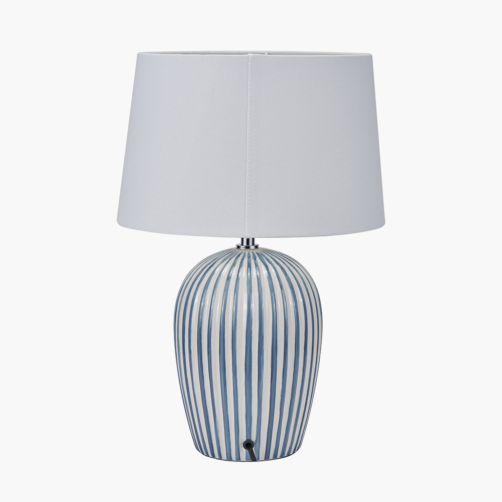 Pacific Lifestyle Limited - Cannes Blue and White Stripe Ceramic Table Lamp