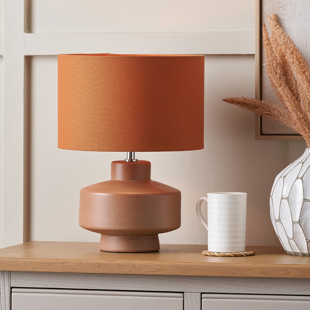 Pacific Lifestyle Limited - Elure Cinnamon Crackle Effect Table Lamp