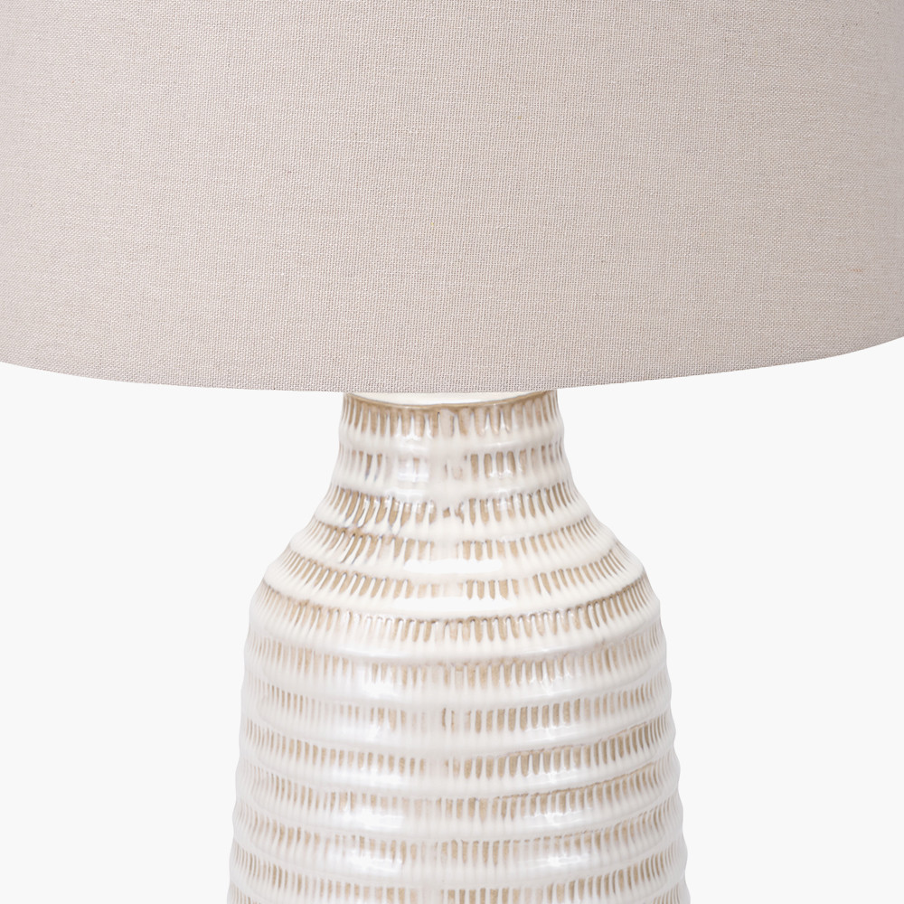 Pacific Lifestyle Limited - Nya Warm White Scratch Effect Ceramic Table ...