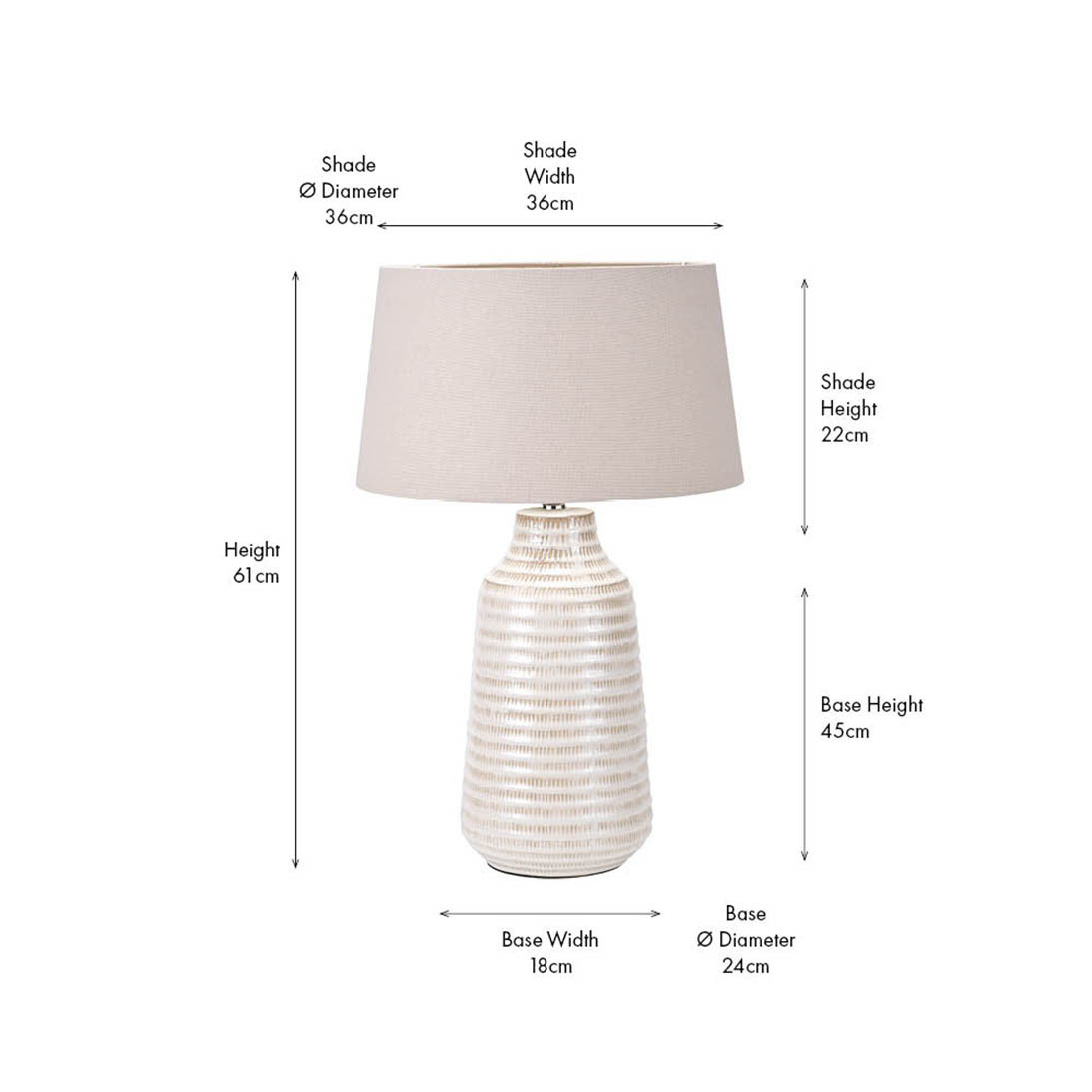 Pacific Lifestyle Limited - Nya Warm White Scratch Effect Ceramic Table ...