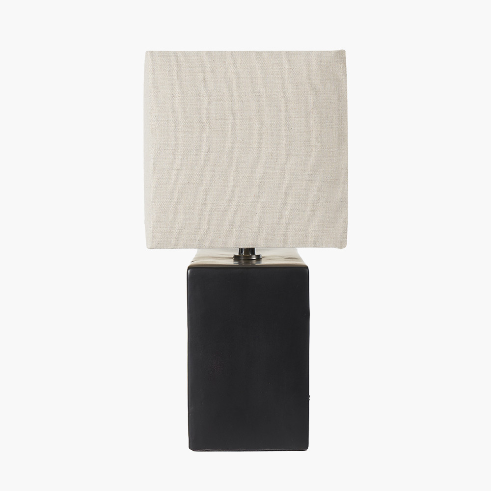 Pacific Lifestyle Limited - Block Black Ceramic Rectangular Table Lamp