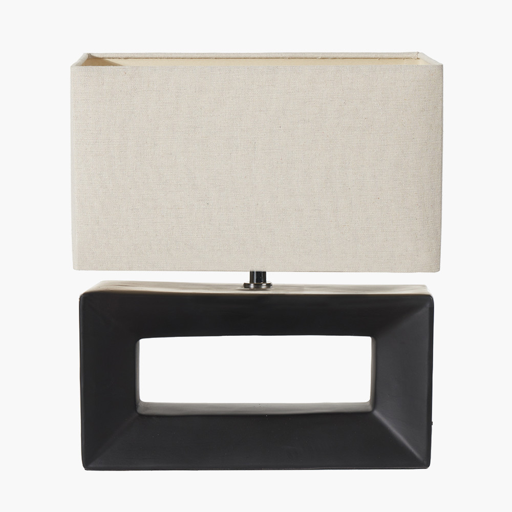 Pacific Lifestyle Limited - Block Black Ceramic Rectangular Table Lamp