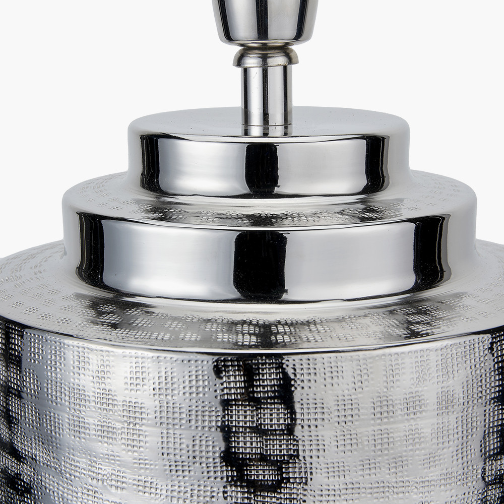 Pacific Lifestyle Limited - Zuri Large Shiny Silver Metal Pot Table ...