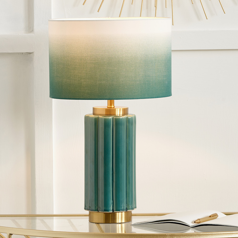 Pacific Lifestyle Limited - Lushan Green Scalloped Ceramic Table Lamp