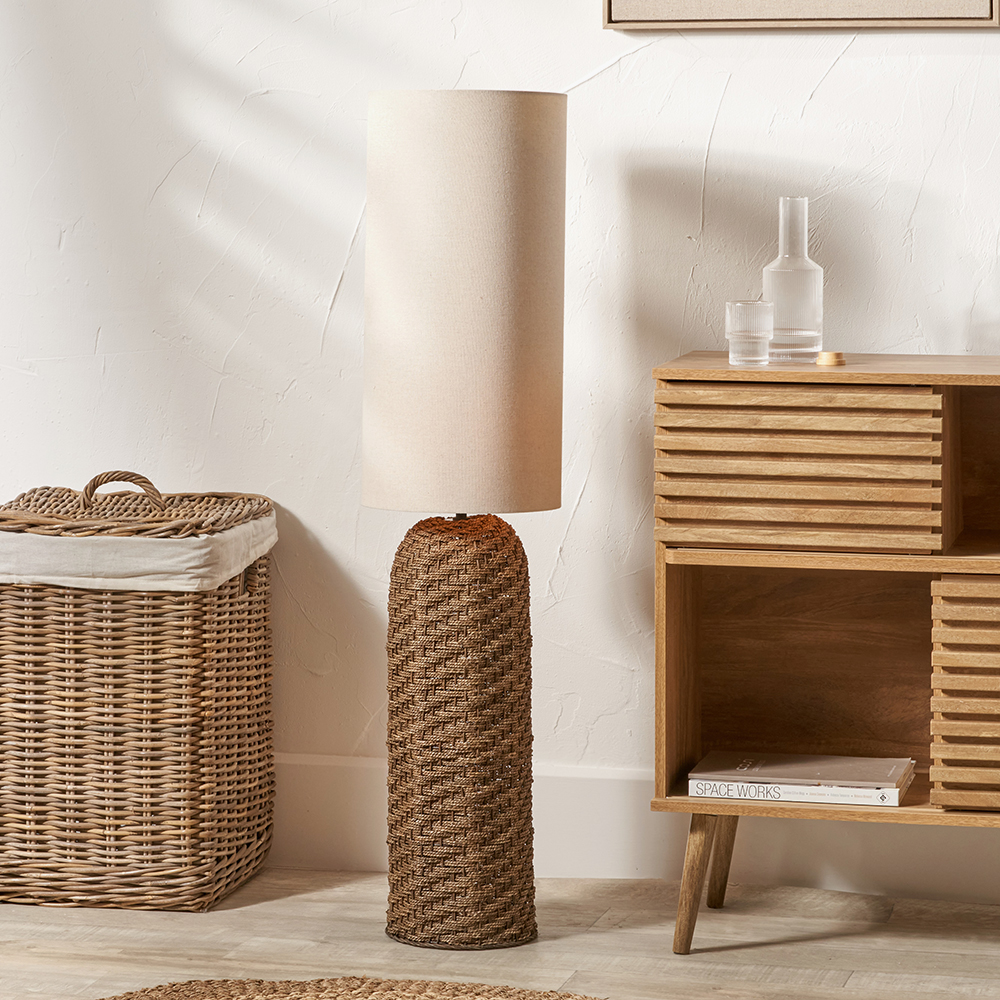 Pacific Lifestyle Limited - Andros Brown Woven Seagrass Floor Lamp