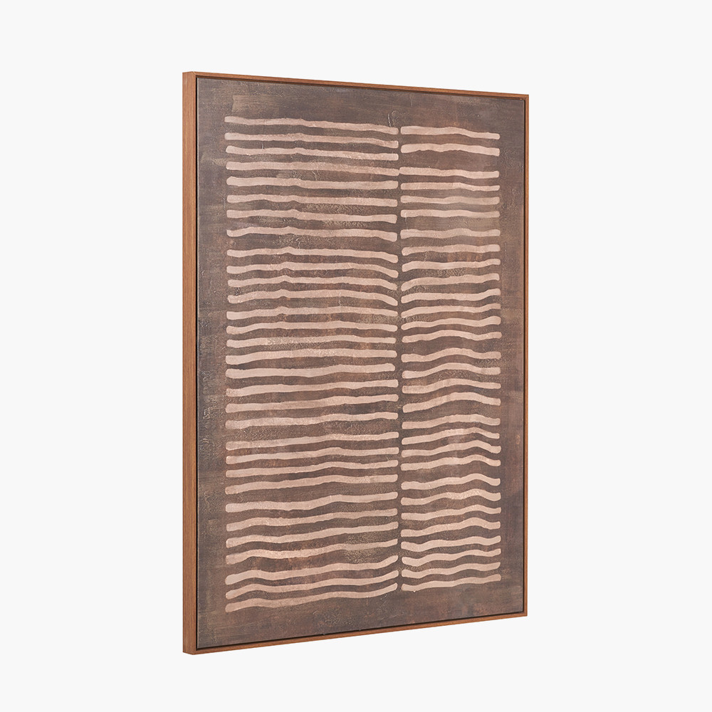 Pacific Lifestyle Limited - Brown and Natural Linear Design Canvas with ...