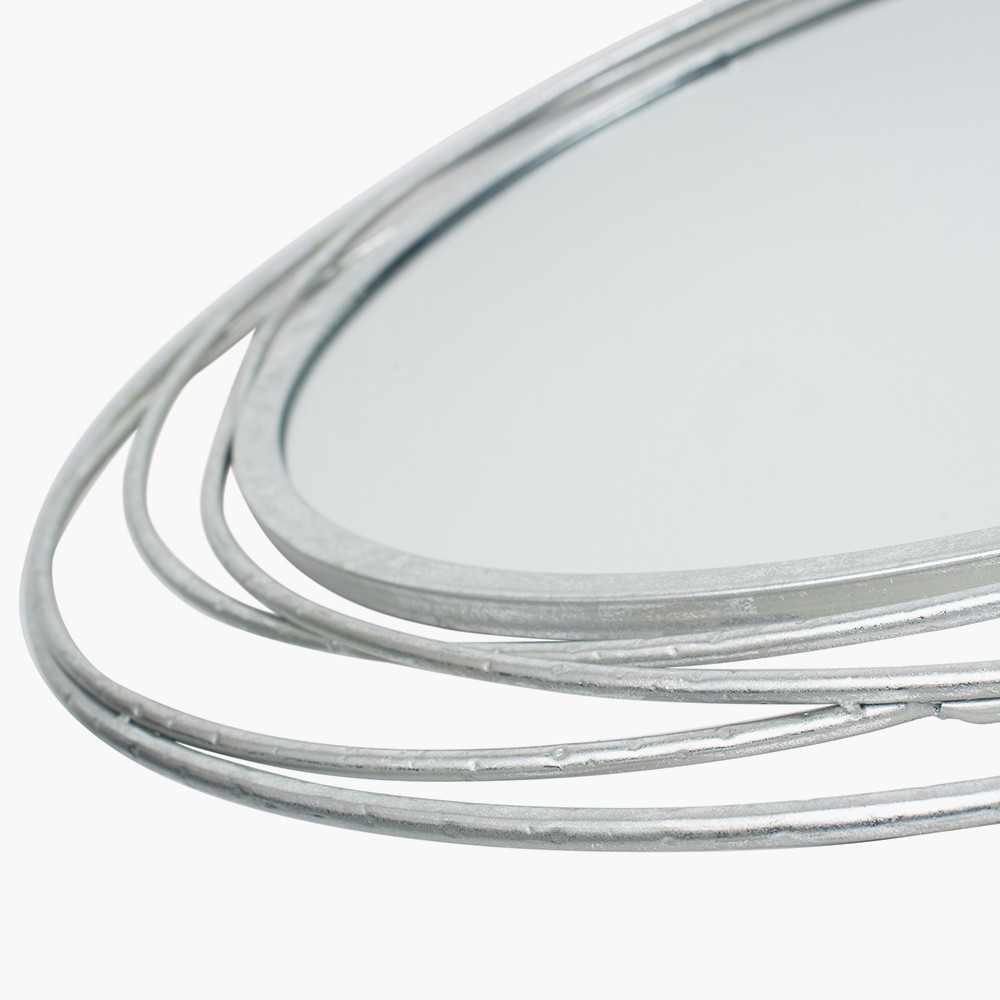 Pacific Lifestyle Limited - Antique Silver Metal Swirl Round Wall Mirror