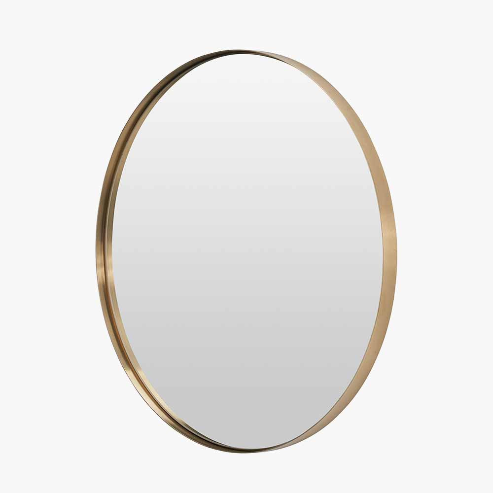 Pacific Lifestyle Limited - Brushed Gold Metal Slim Frame Round Wall ...