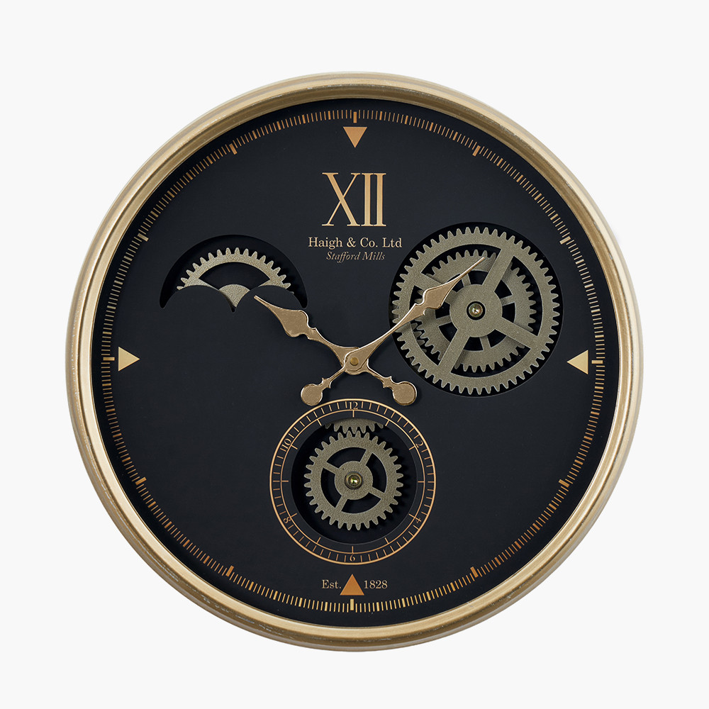 Pacific Lifestyle Limited - Black and Champagne Metal Working Cog Wall ...