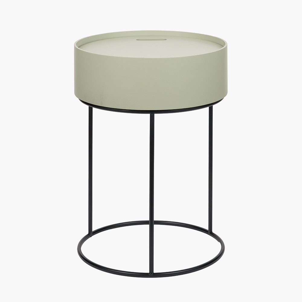 Pacific Lifestyle Limited - Hugo Sage Green Wood Veneer and Black Metal ...